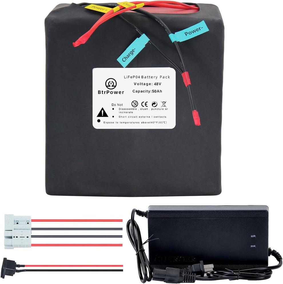48V 50Ah Ebike Battery Pack LiFepo4 Lithium for 250W-1500W Electric Bi ...